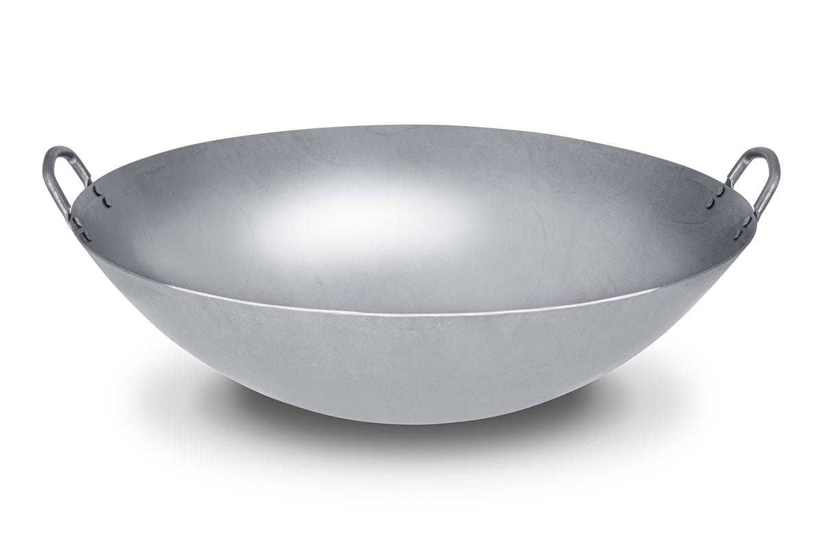 21 Inch Carbon Steel Craft Wok Extra Large Heavy Canton Style (Round B